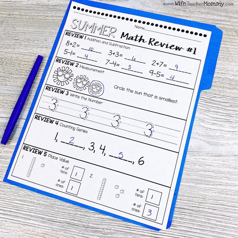 Kindergarten Summer Review Packet/ Learning Activities - Etsy