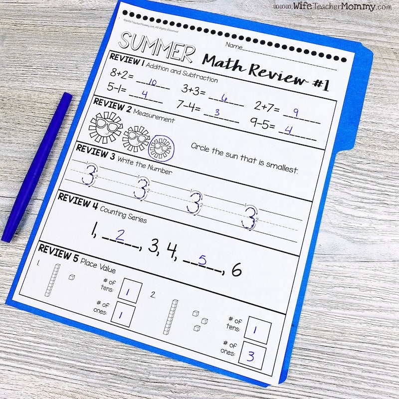 Kindergarten Summer Review Packet/ Learning Activities - Etsy