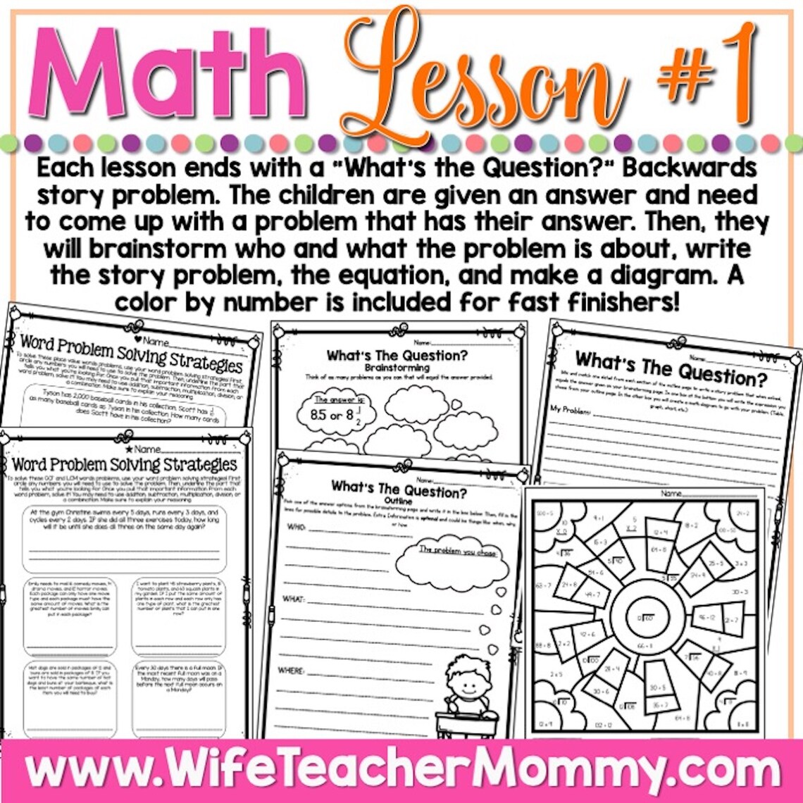 August Homeschool Lessons for 5th and 6th Grades Math - Etsy