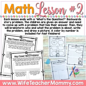 May Homeschool Lessons for 1st and 2nd Grade Math & Language Arts Mini ...