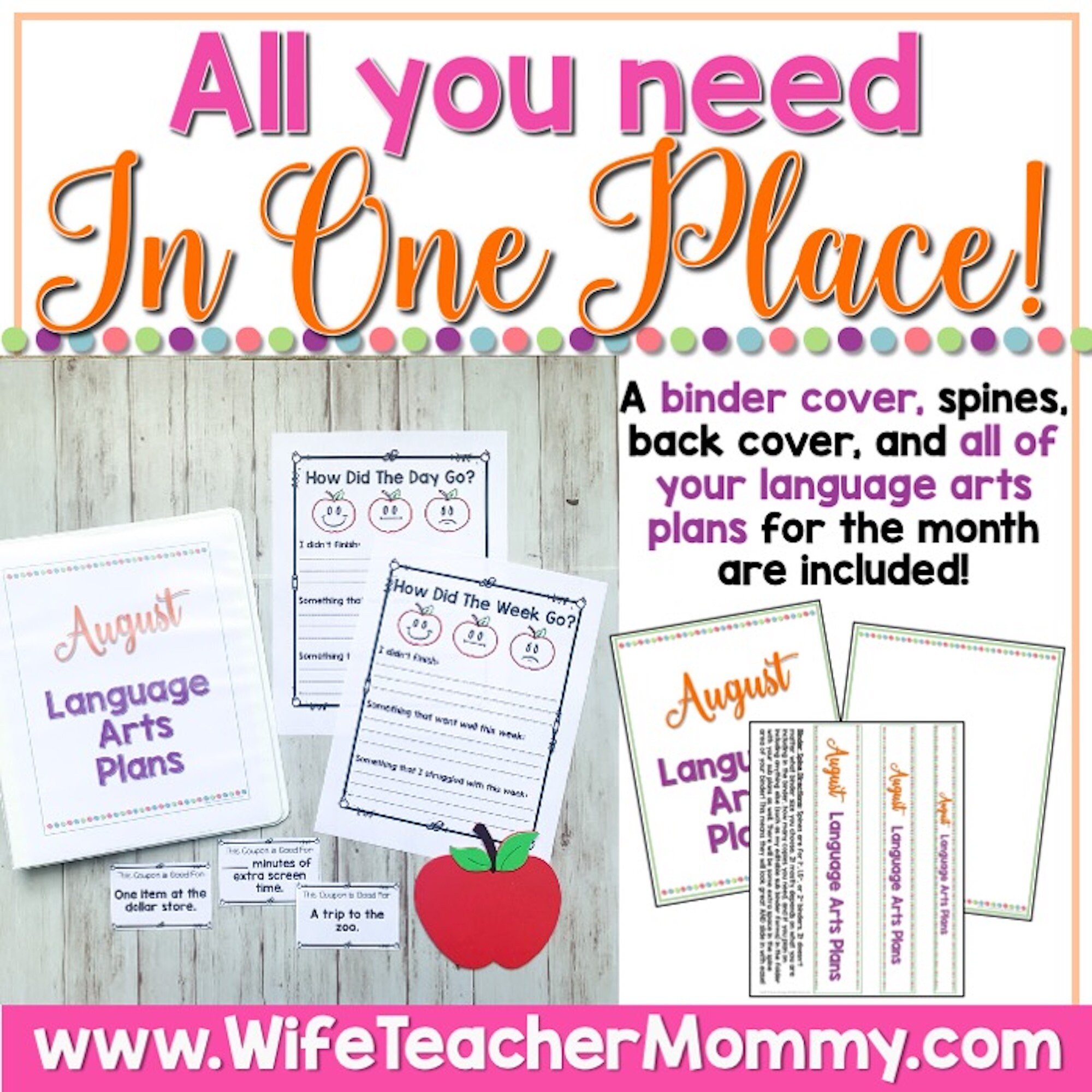 August Homeschool Lessons for 1st and 2nd Grades Language Arts - Etsy