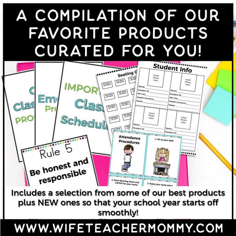 First Week of School Survival Guide: Classroom Rules and - Etsy