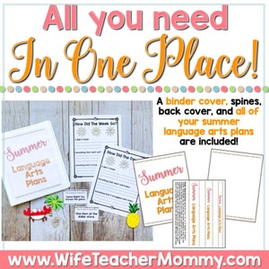 Summer Homeschool Lessons for 5th and 6th Grades Language Arts - Etsy