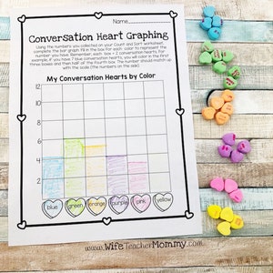 Valentine's Day Candy Heart Math & More for 1st and 2nd Grade - Etsy