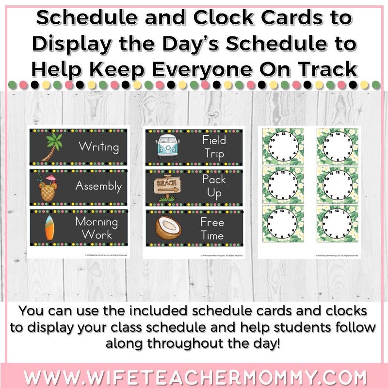 Tropical Classroom Decor Pack - Etsy