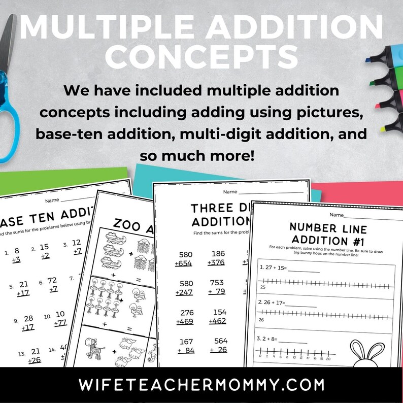 Amazing Addition Unit for Lower Grades | Worksheets, Activities, Games ...