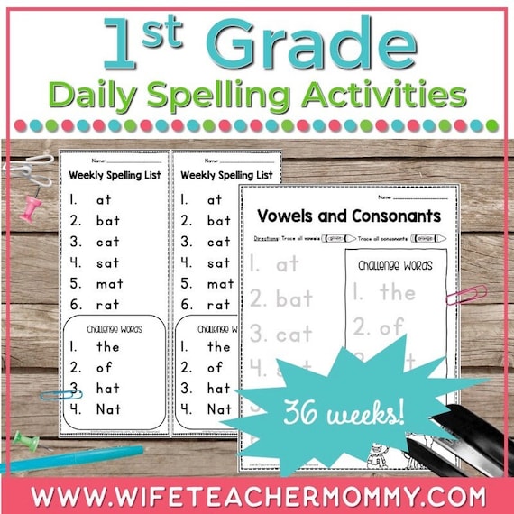 36 Weeks of Spelling for 1st Grade - Etsy