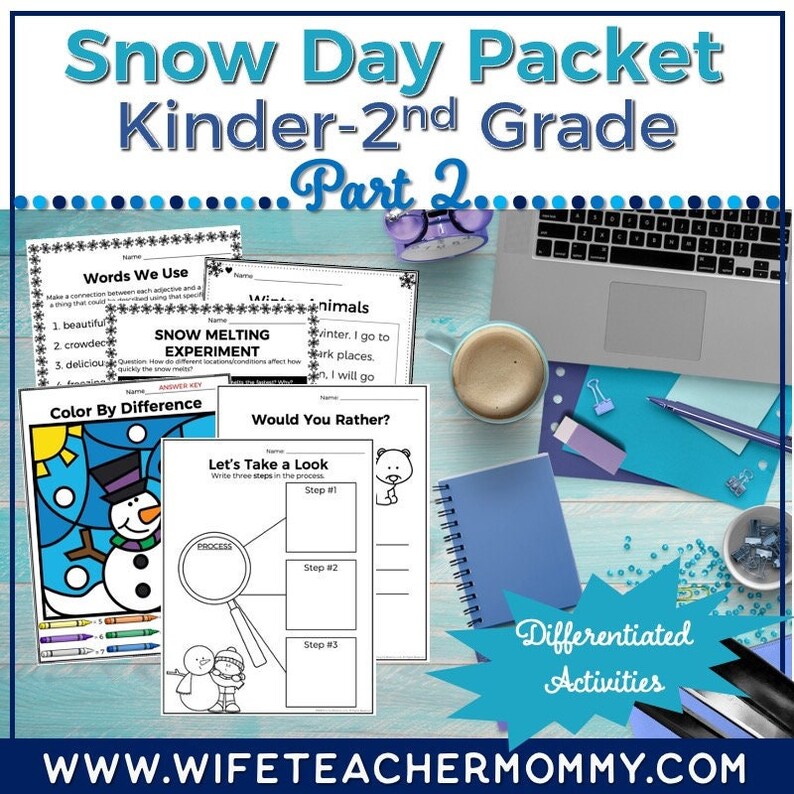 Snow Day Packets for Lower Grades Part 2 (print Version) - Etsy