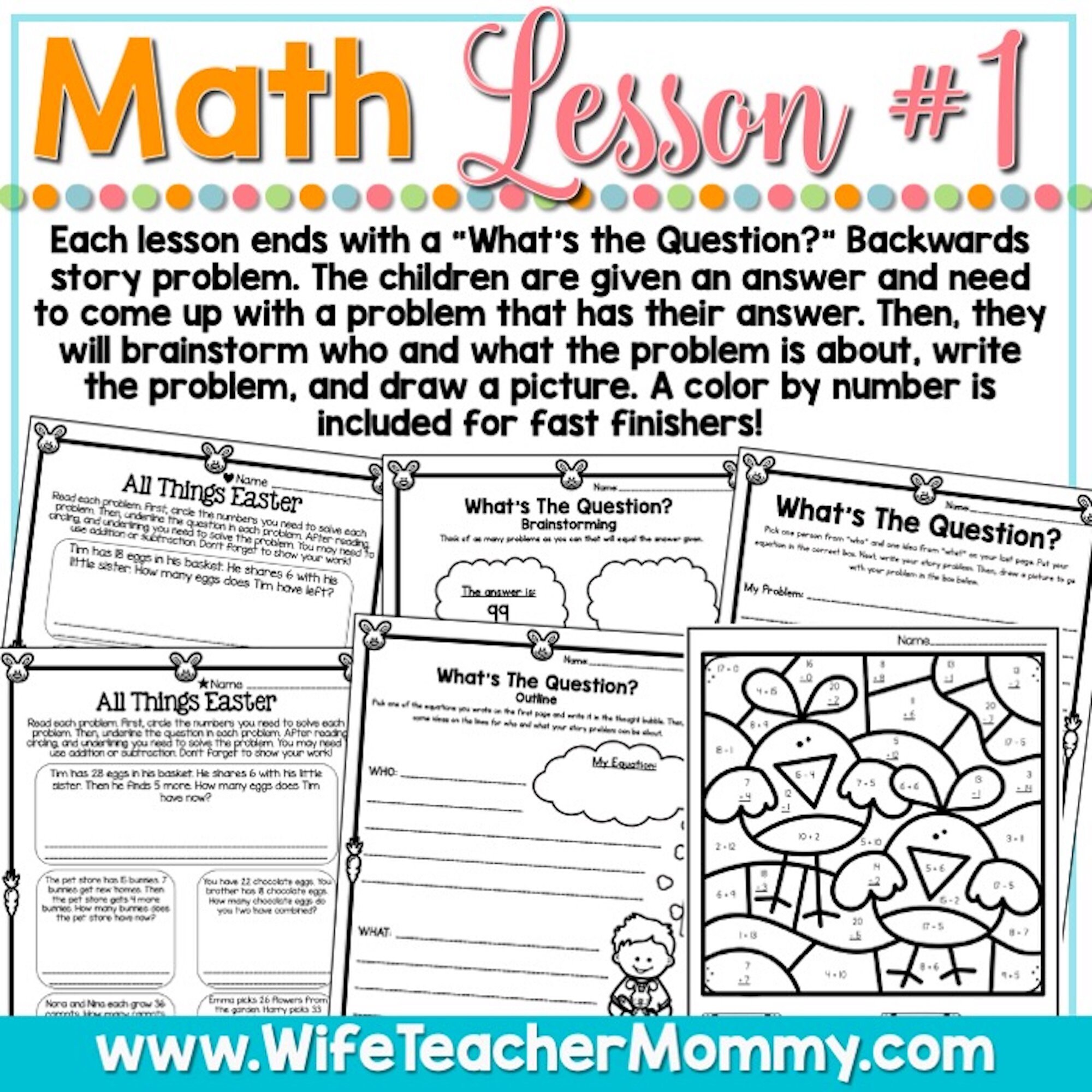 April Homeschool Lessons for 1st and 2nd Grades Math - Etsy