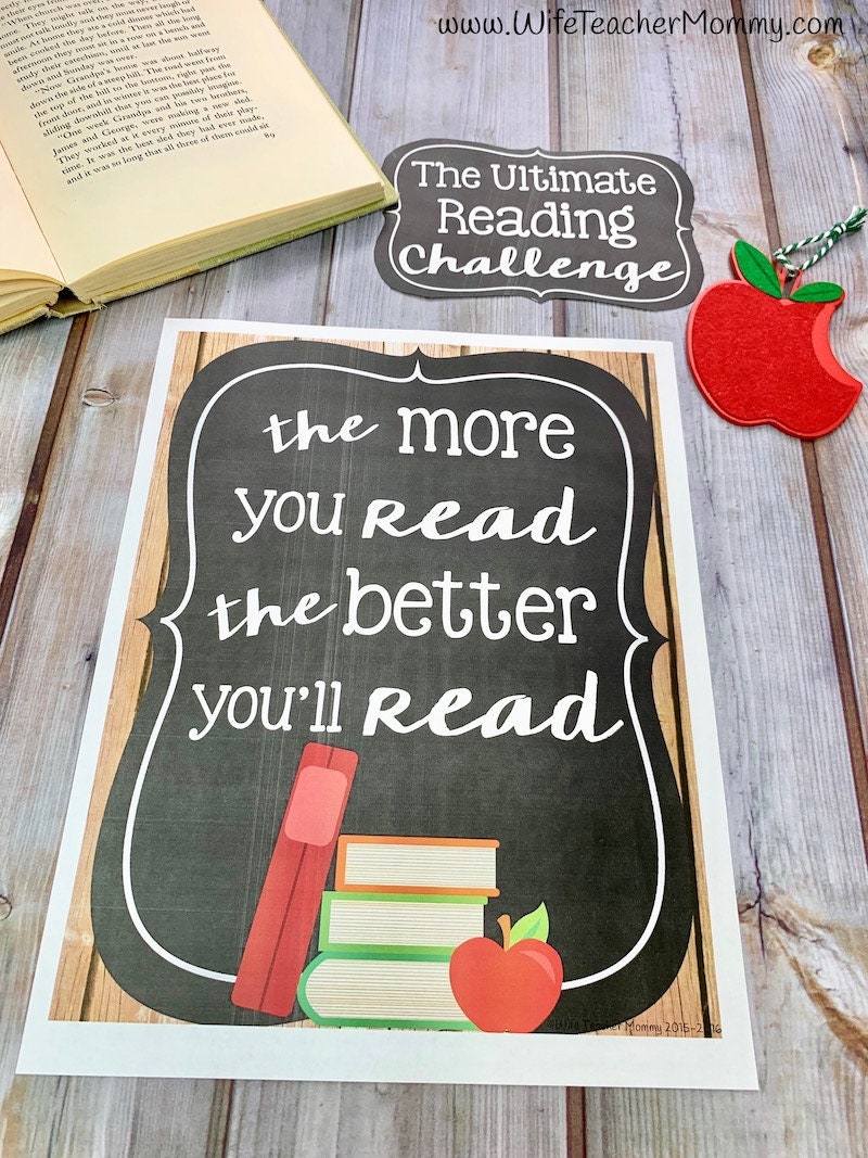 The Ultimate Reading Challenge Editable for Kids Printable - Etsy