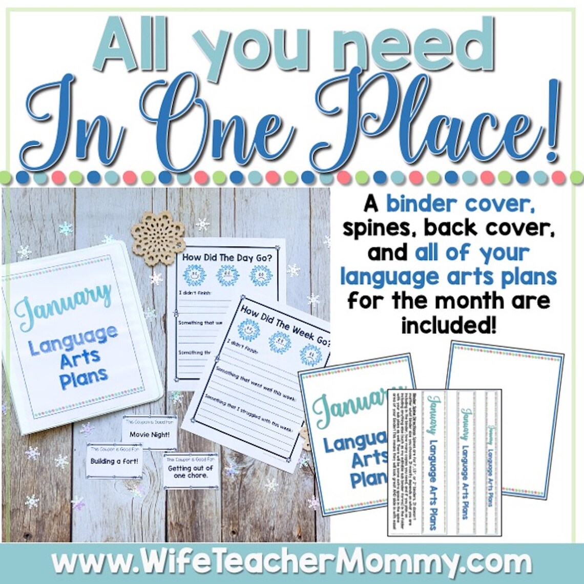 January Homeschool Lessons Kindergarten Math & Language Arts - Etsy