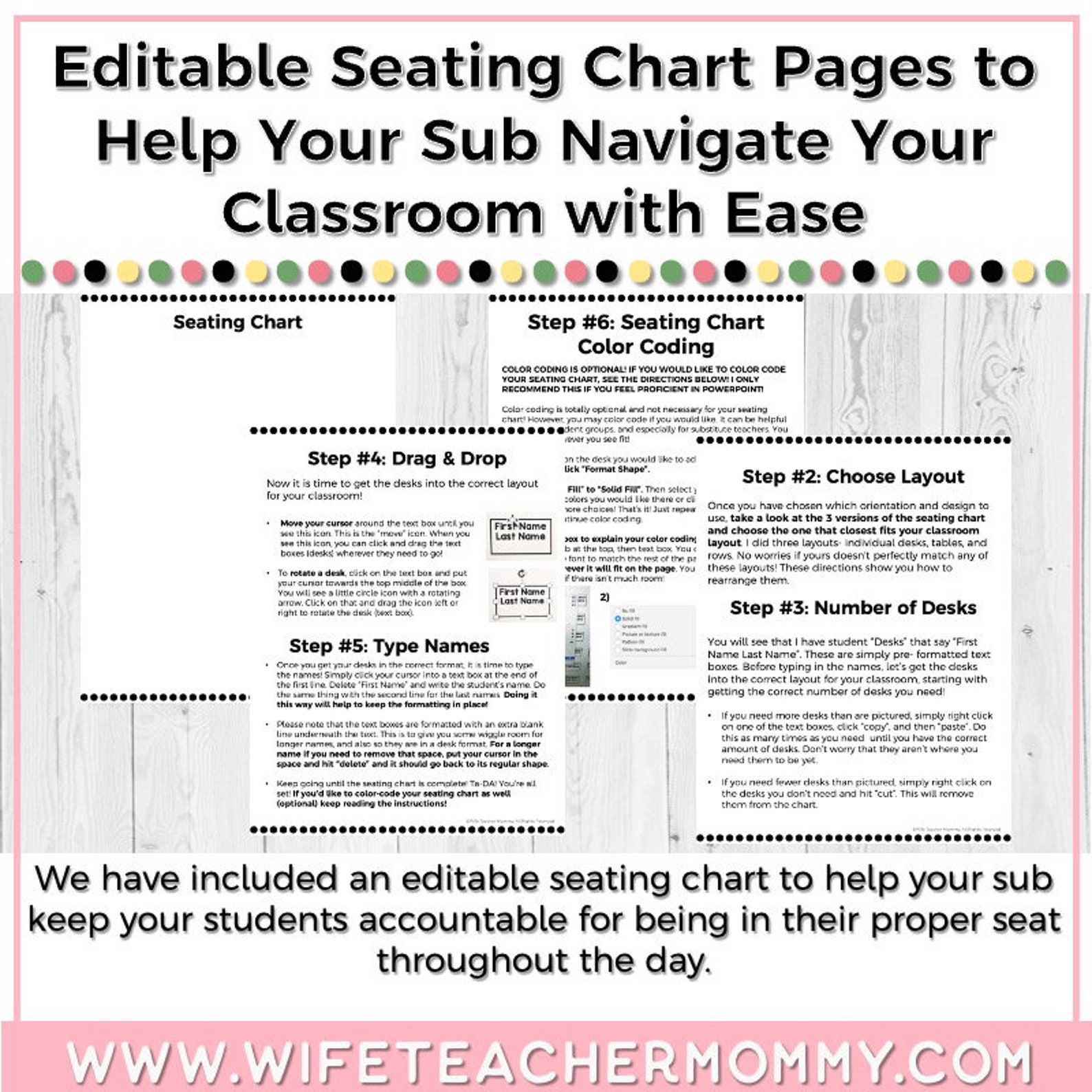 Editable Tropical Substitute Binder print Version - Etsy