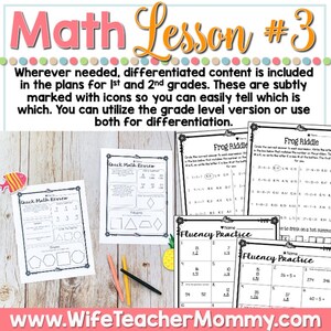 Summer Homeschool Lessons for 1st and 2nd Grades Math - Etsy