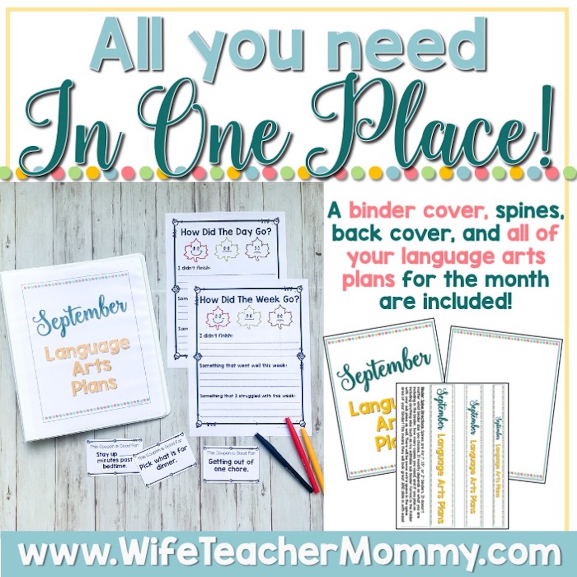 September Homeschool Lessons for 1st and 2nd Grades Language - Etsy