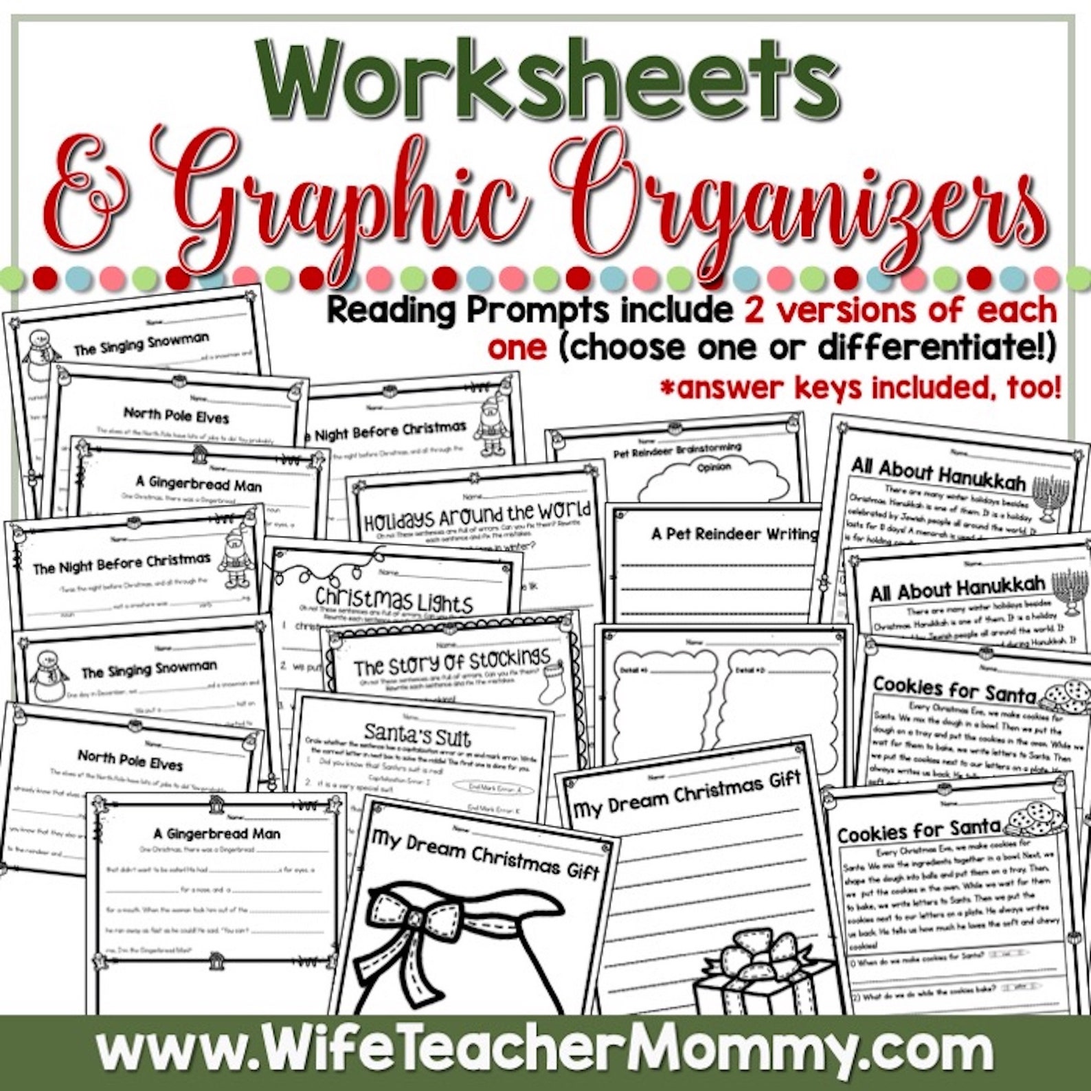 December Homeschool Lessons for 1st and 2nd Grade Math & Language Arts ...