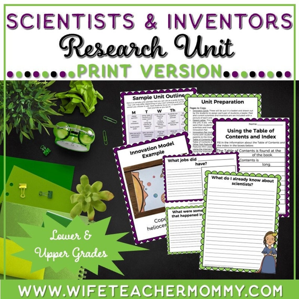 Lower and Upper Grades Scientists and Inventors Research Unit - Etsy