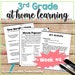 3rd Grade at Home Learning Activities Bundle - Etsy