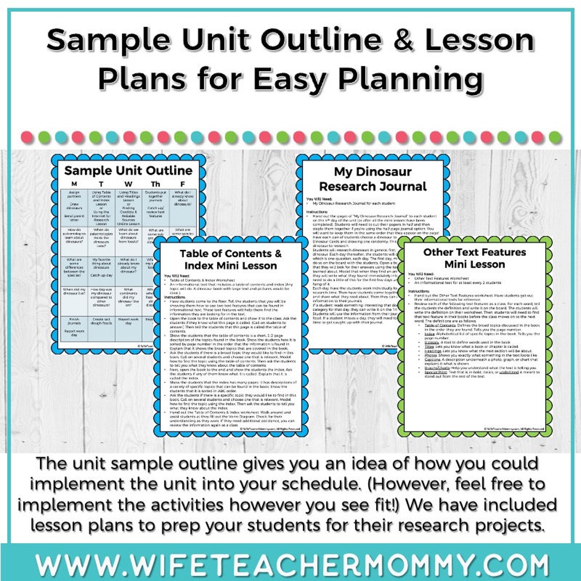 Lower and Upper Grades Dinosaur Research Unit print Version - Etsy