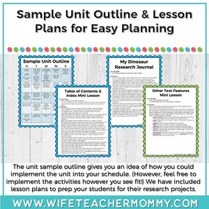 Lower and Upper Grades Dinosaur Research Unit (print Version) - Etsy