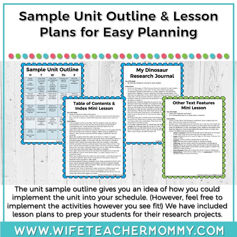 Lower and Upper Grades Dinosaur Research Unit (print Version) - Etsy