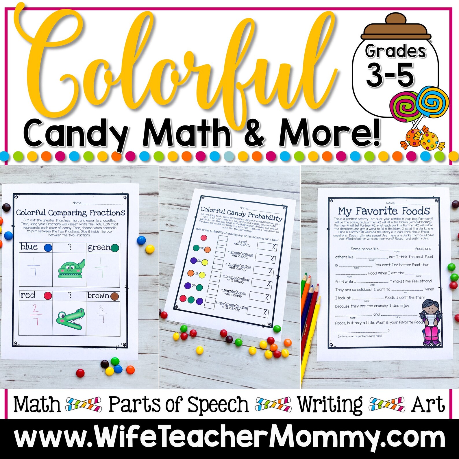 Sweets N' Treats Candy Math & More Activities for 3rd - Etsy