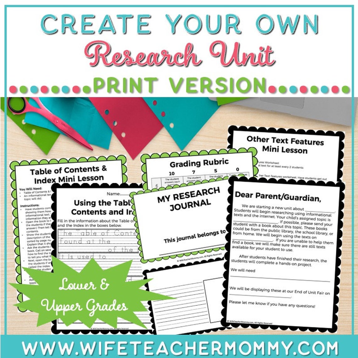Lower and Upper Grades Social Studies Research Unit Bundle print ...