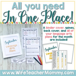 September Homeschool Lessons for 5th and 6th Grades Language Arts - Etsy