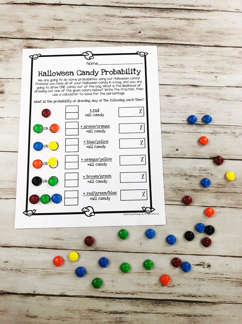 Halloween Candy Math Activities & More for 3rd, 4th, and 5th Grade - Etsy