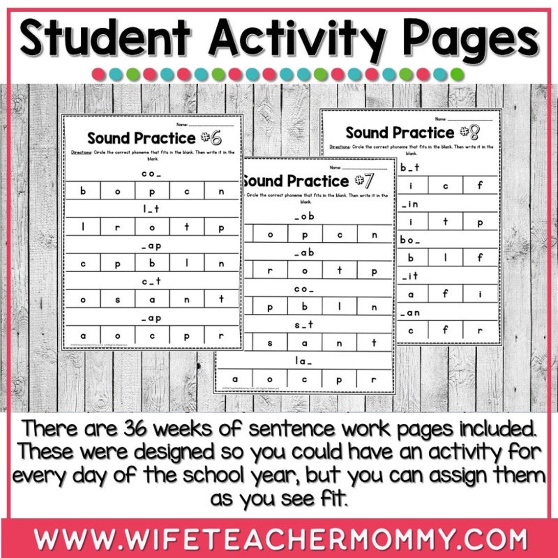 36 Weeks of Phonemic Awareness for Kindergarten - Etsy