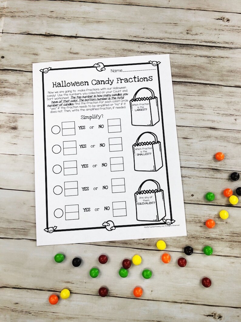 Halloween Candy Math Activities & More for 3rd, 4th, and 5th Grade - Etsy