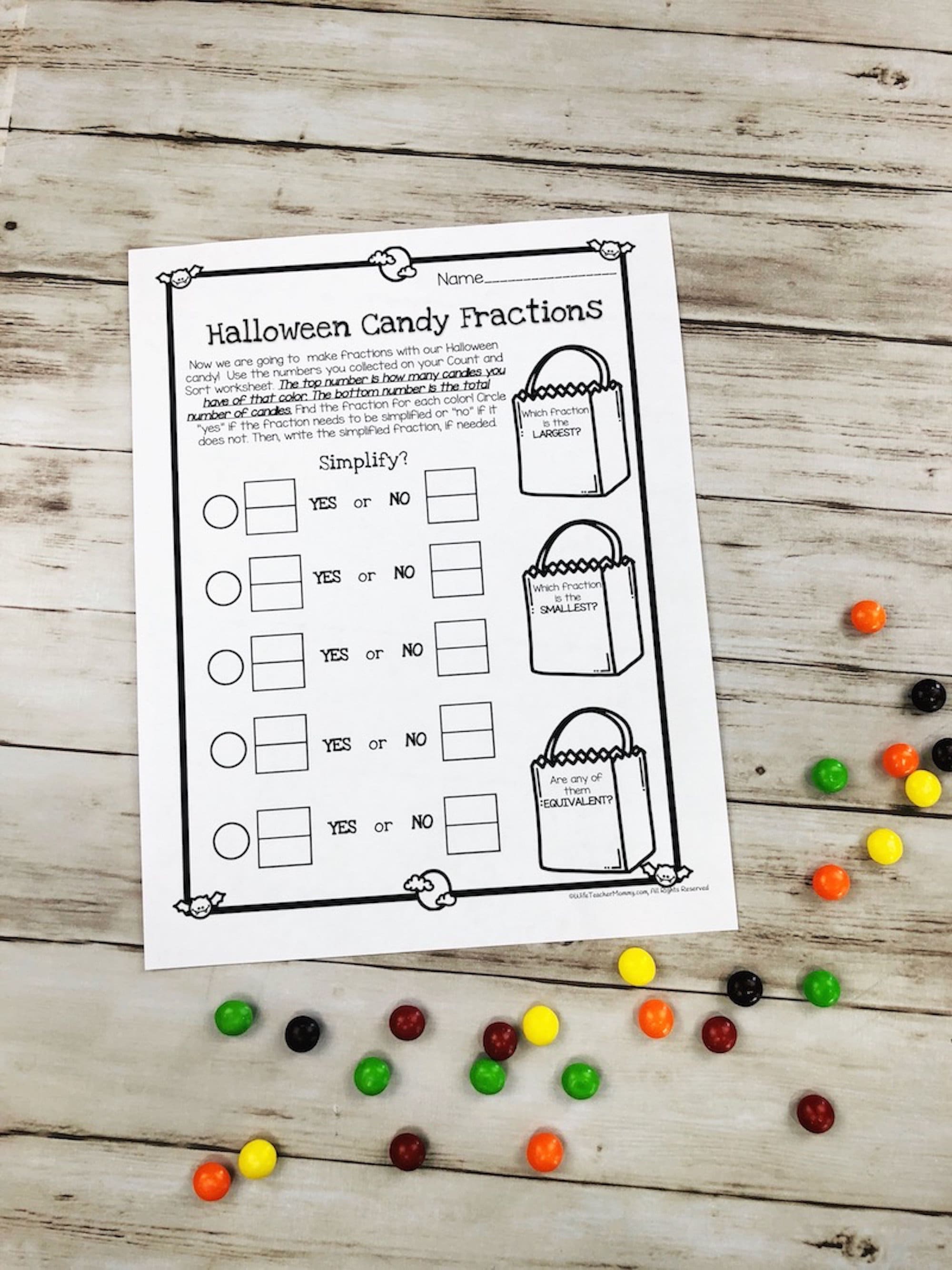 Halloween Candy Math Activities & More for 3rd, 4th, and 5th Grade - Etsy