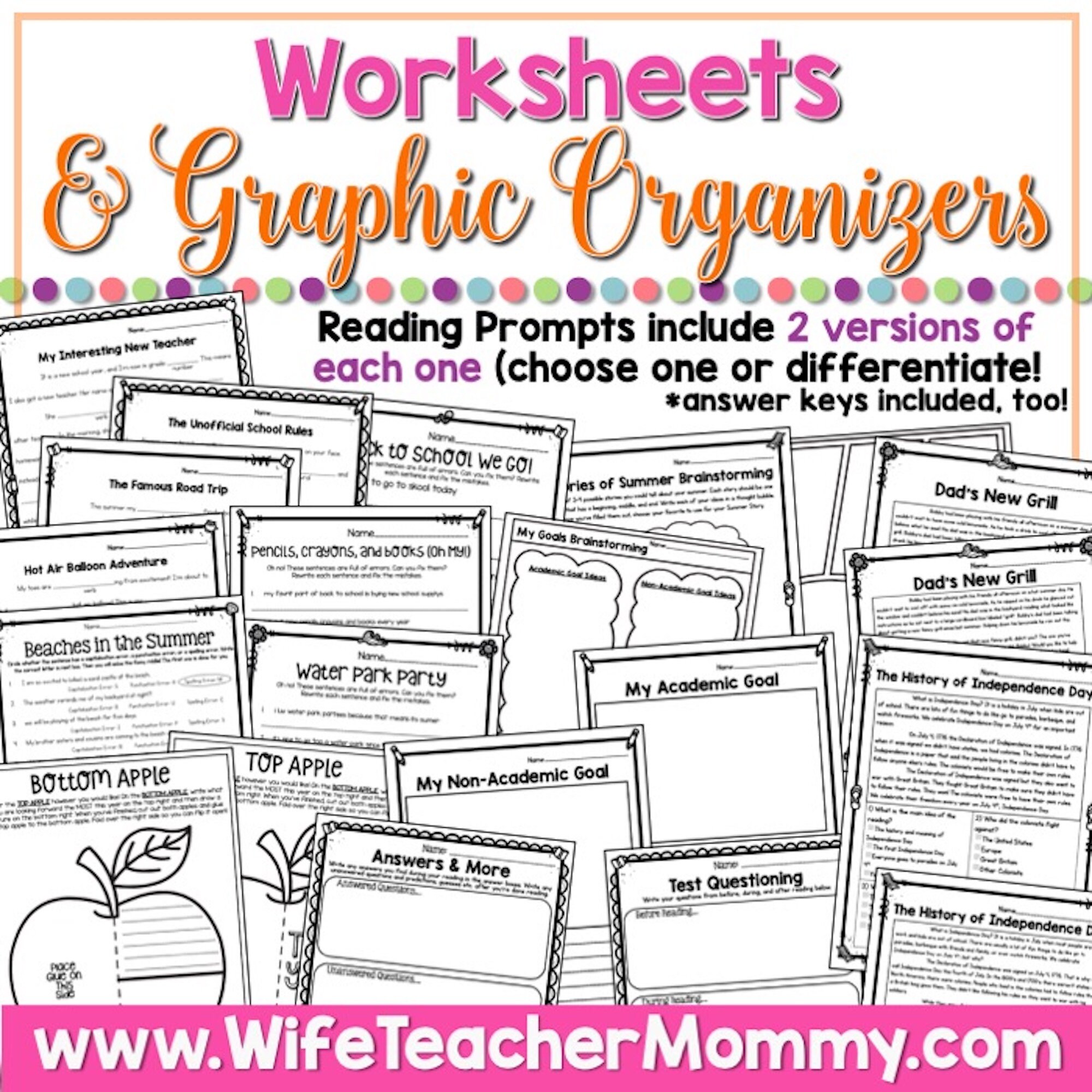 August Homeschool Lessons for 3rd and 4th Grade Math & Language Arts ...