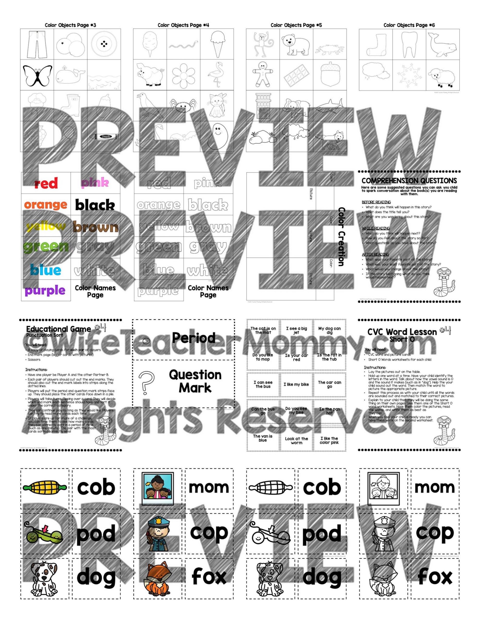 Pre-k at Home Learning Activities Week 4 - Etsy