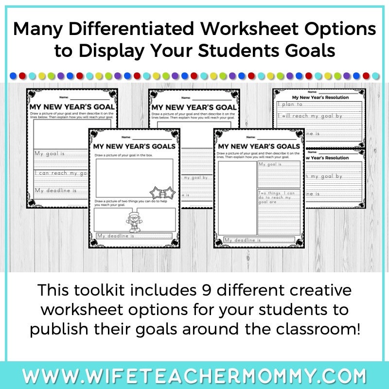 Lower Grade Happy New Year Goal Setting Essentials digital & - Etsy