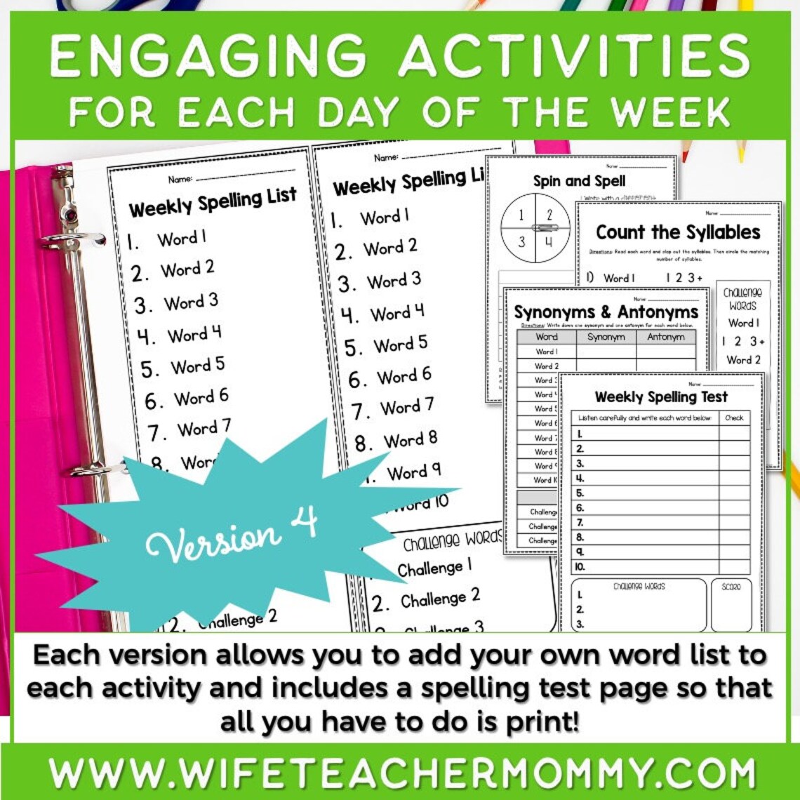 Spelling Games and Activities for Any Word List - Etsy