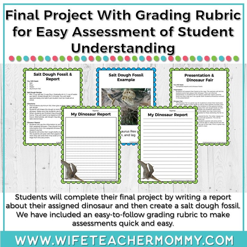 Lower and Upper Grades Dinosaur Research Unit print Version - Etsy