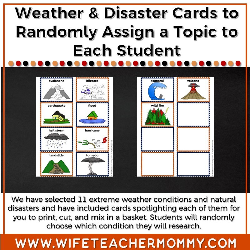Lower and Upper Grades Extreme Weather and Natural Disasters Research ...