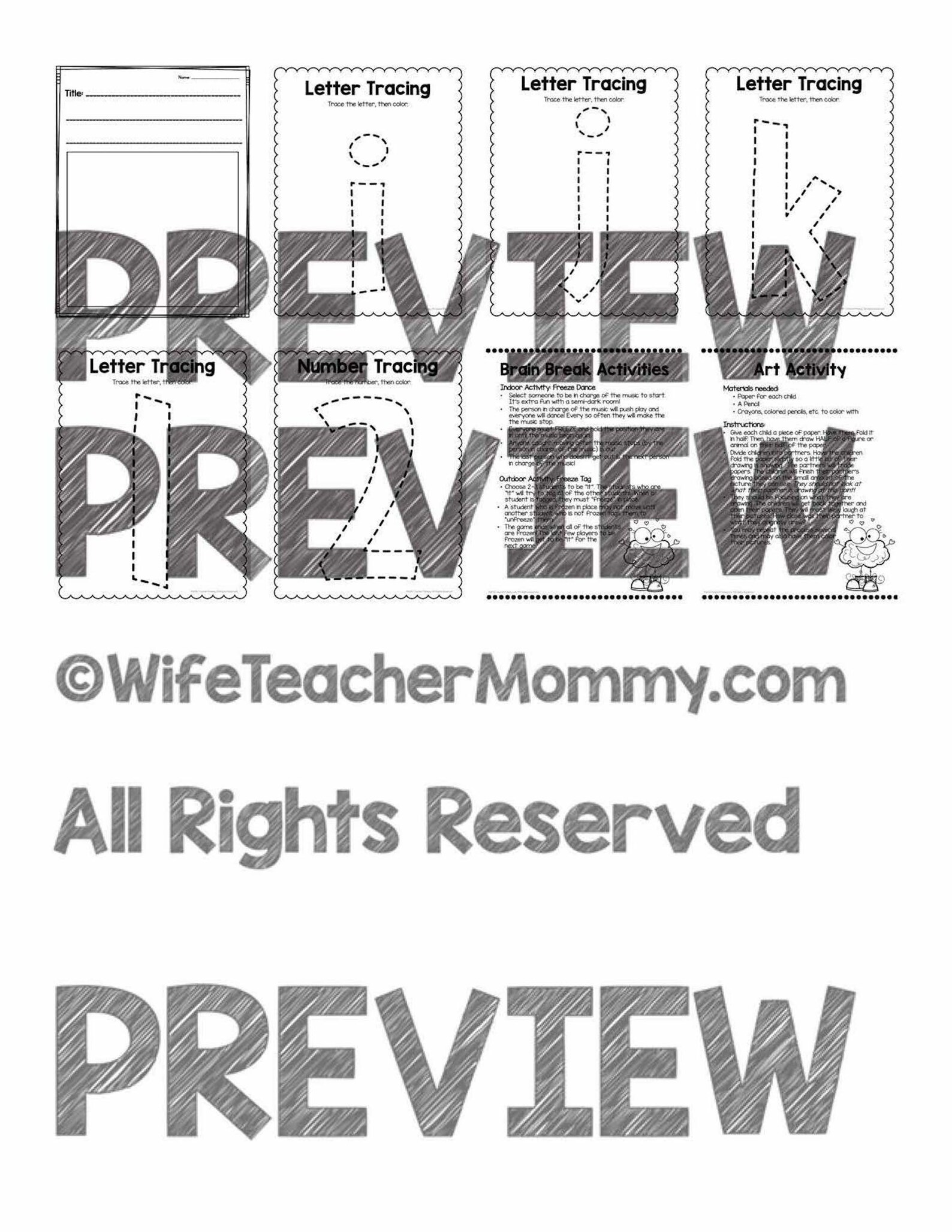 Pre-K At Home Learning Activities Week 3 | Etsy