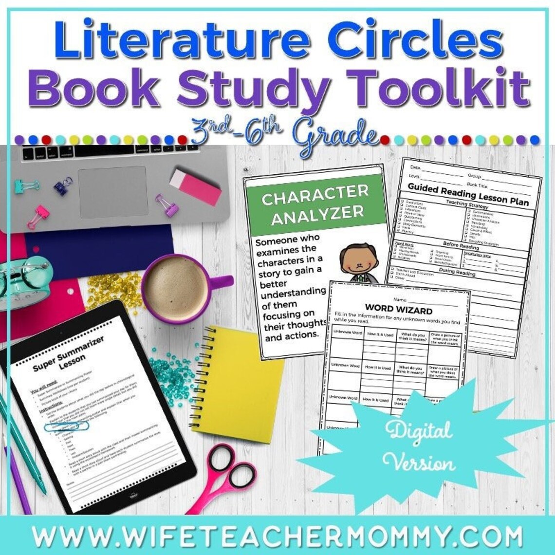Upper Grade Literature Circles Book Study Toolkit digital - Etsy