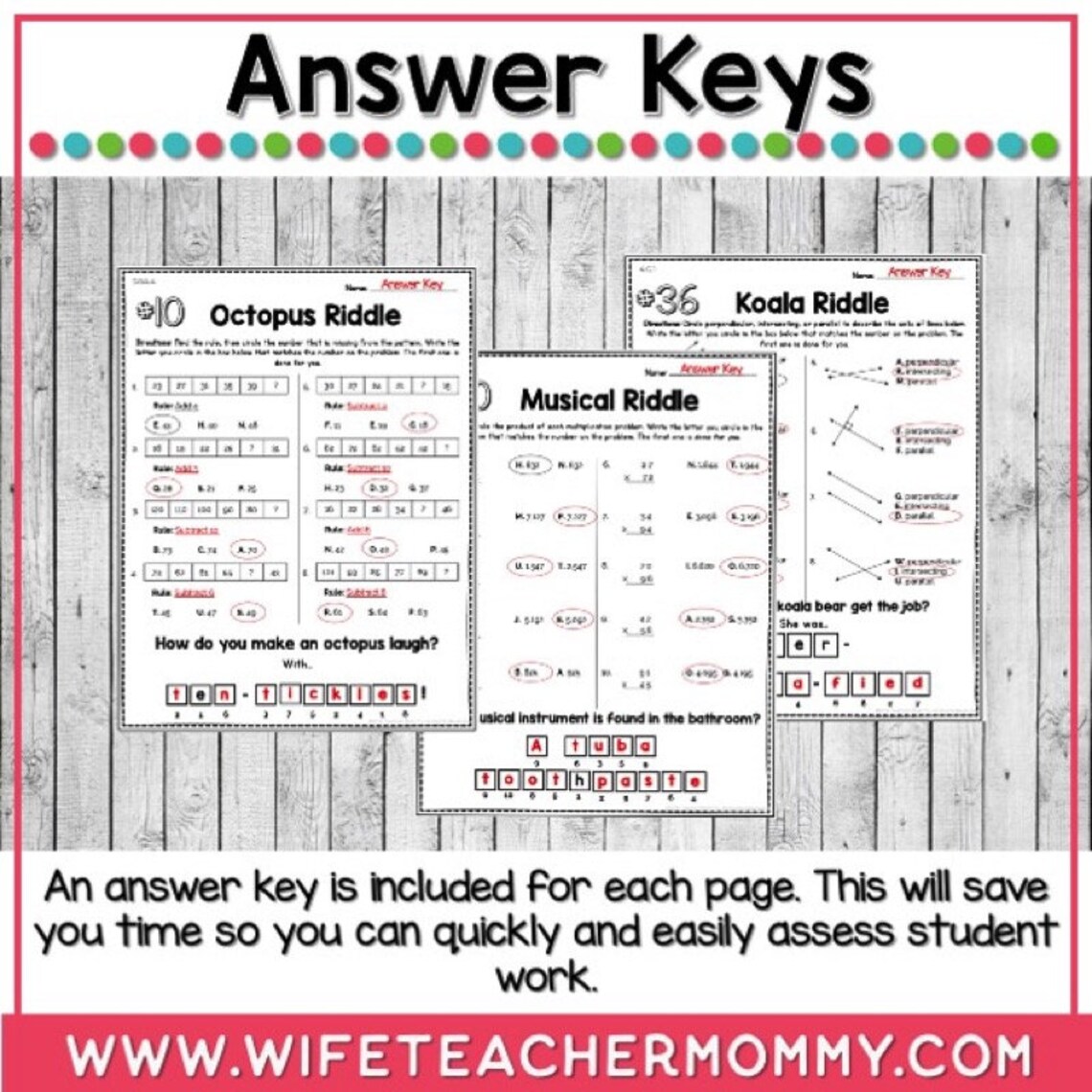 36 Weeks of Math Riddles for 4th Grade - Etsy