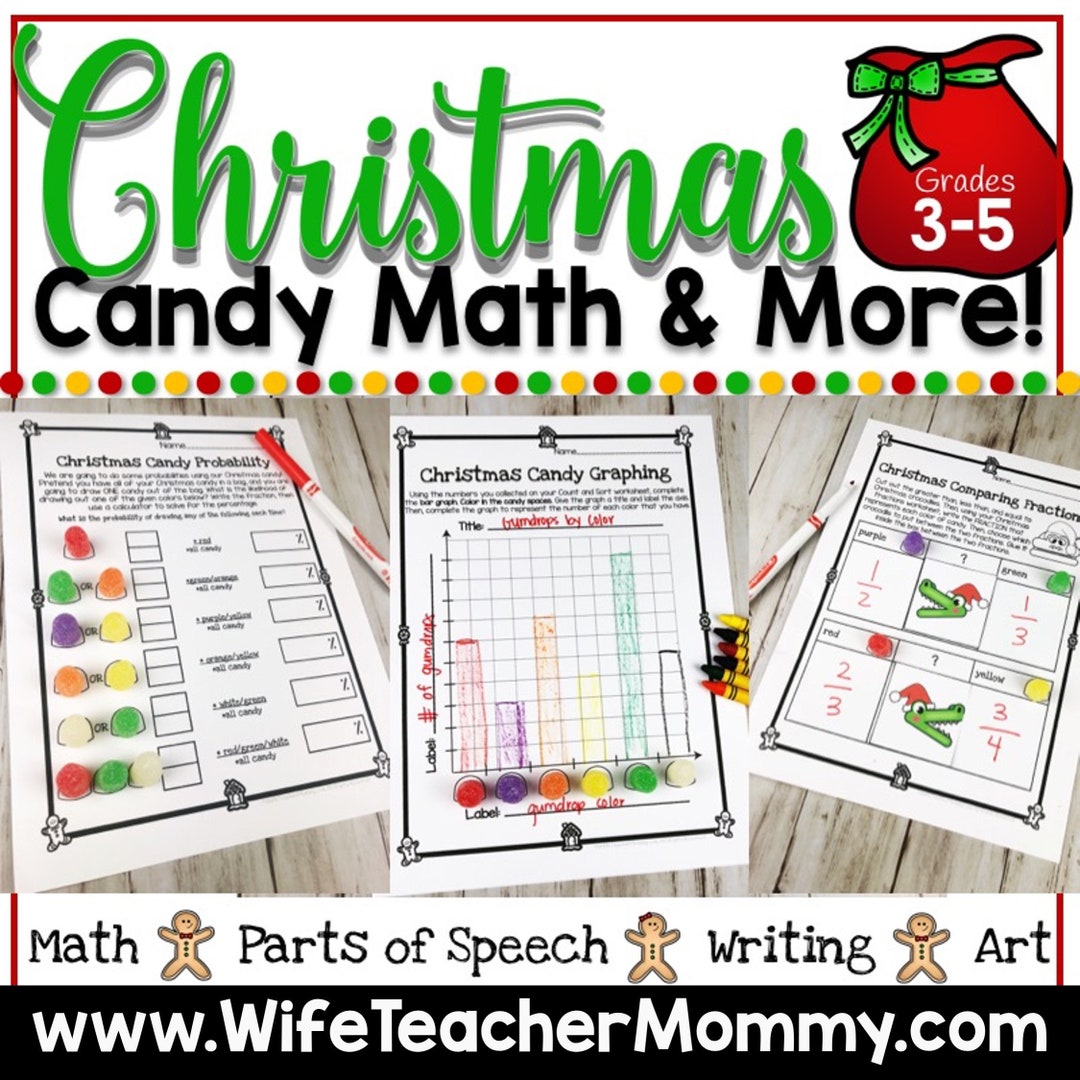 Christmas Gumdrop Math Activities & More for 3rd, 4th, and 5th Grade - Etsy