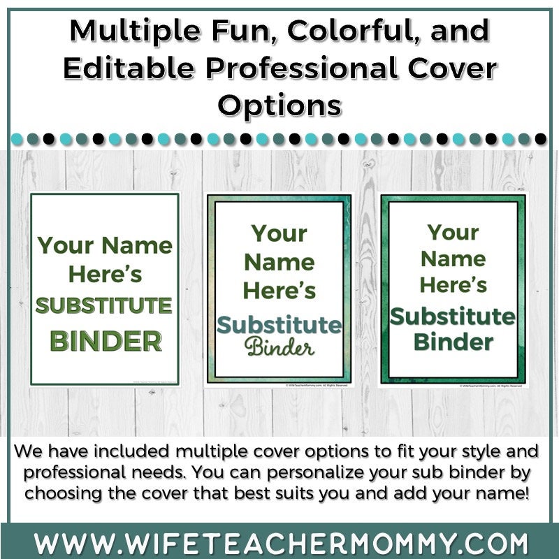 Editable Adventure Substitute Binder print Version - Etsy