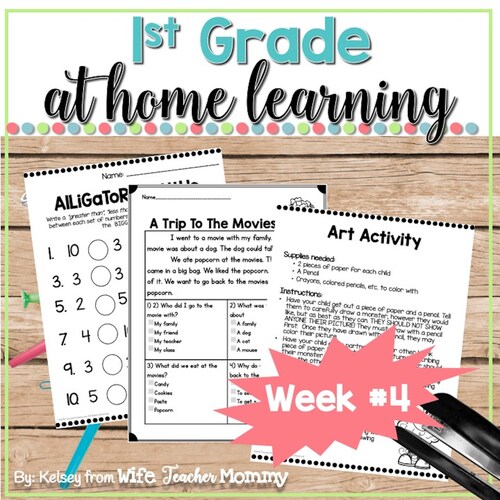 1st Grade at Home Learning Activities Week 4 - Etsy