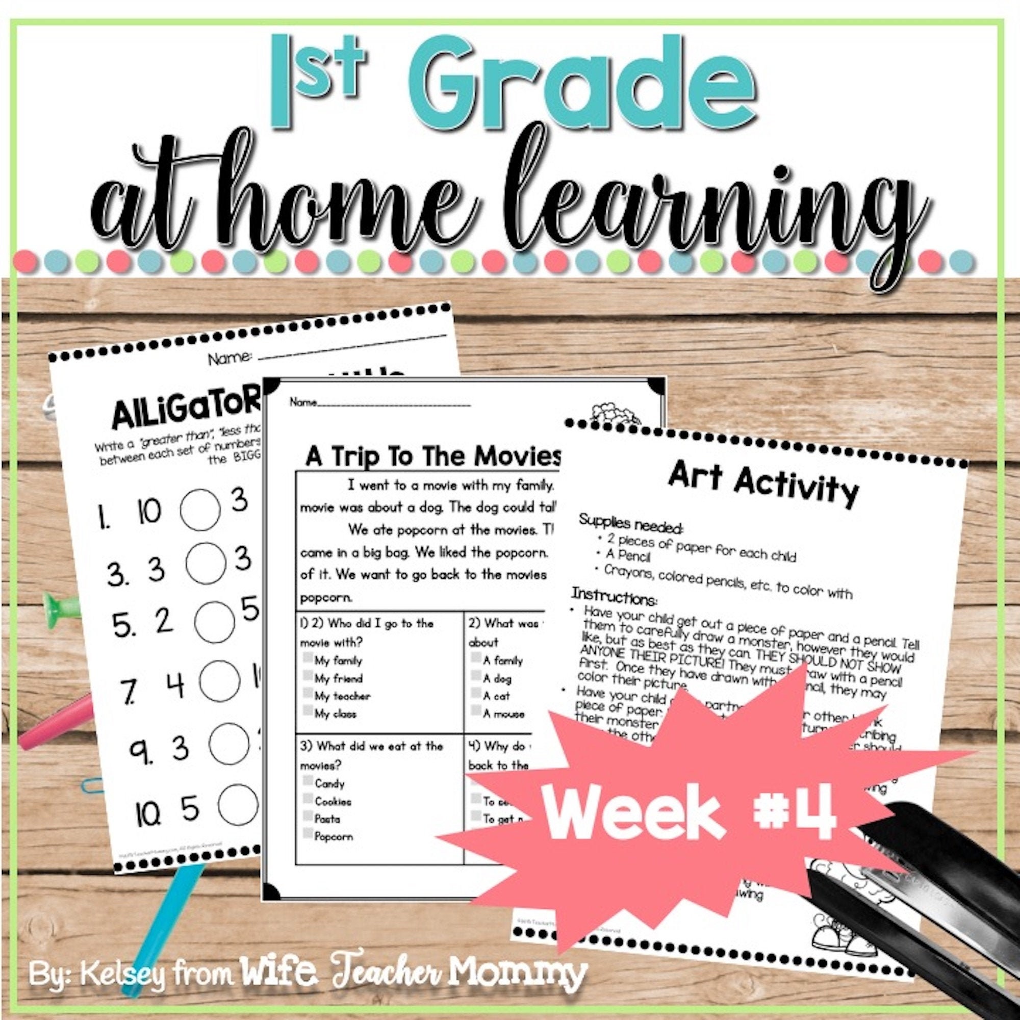 1st Grade At Home Learning Activities Week 4 | Etsy