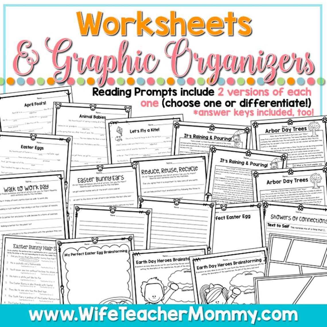 April Homeschool Lessons for 5th and 6th Grade Math & Language - Etsy