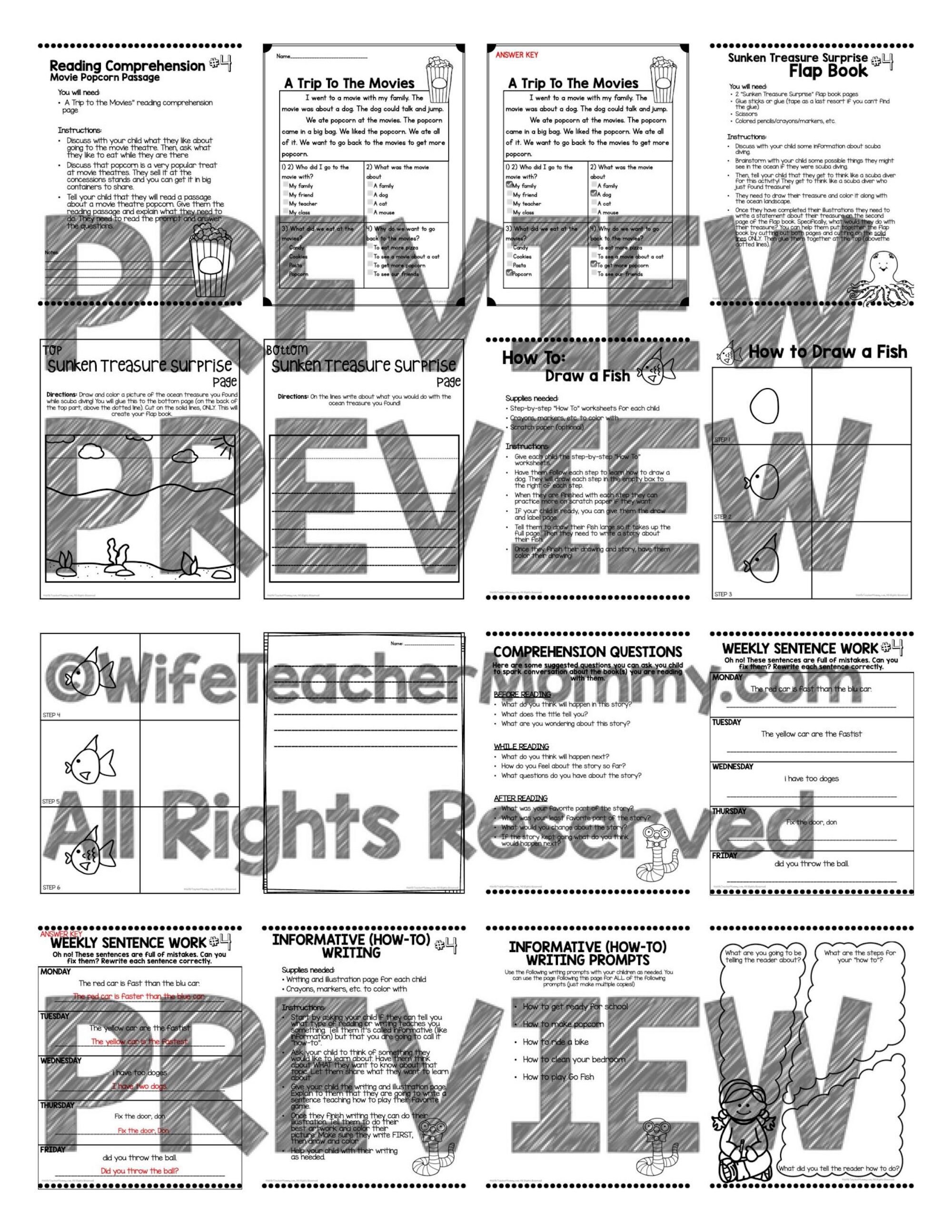 1st Grade at Home Learning Activities Week 4 - Etsy