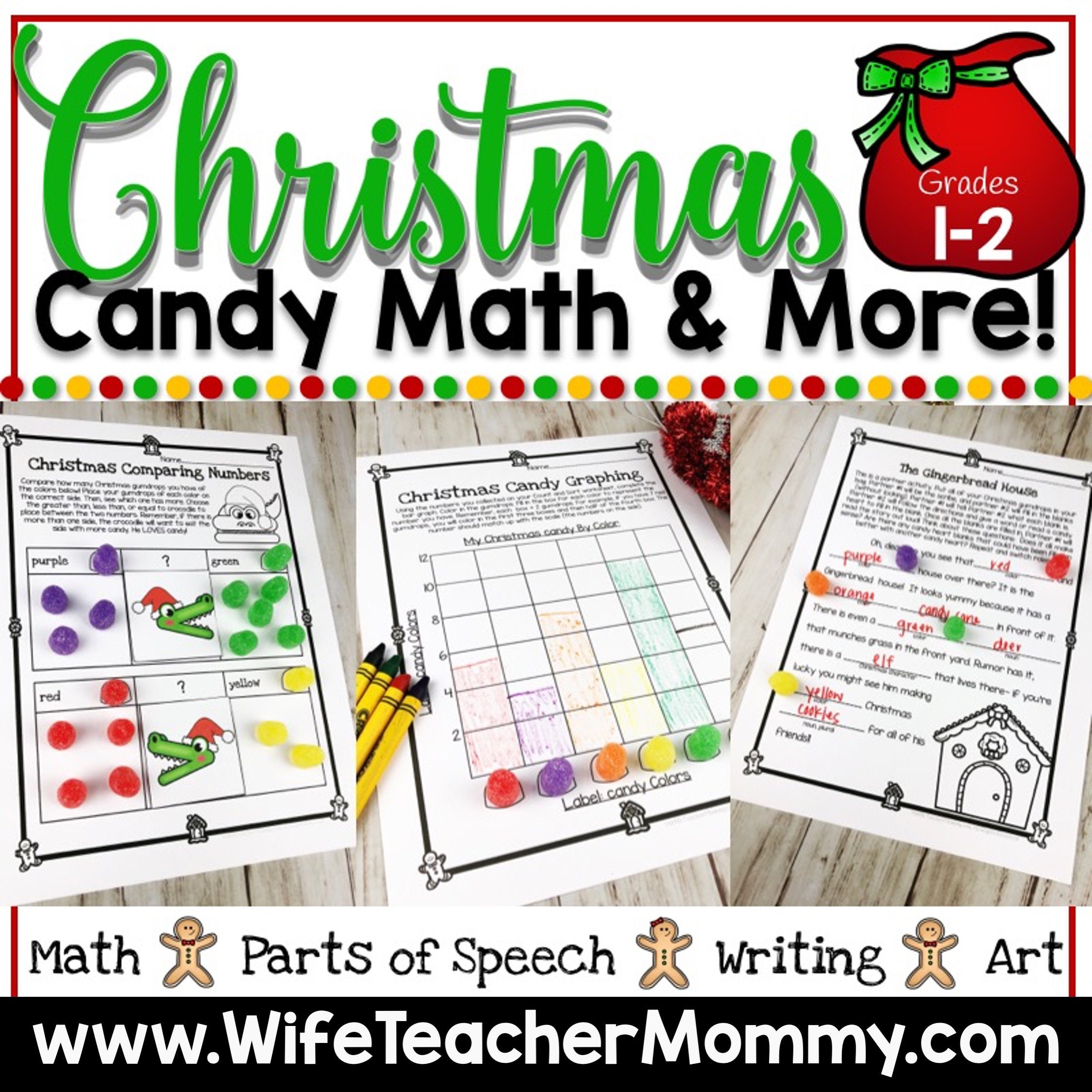 Christmas Gumdrop Math Activities & More for 1st and 2nd Grade - Etsy