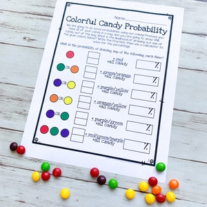 Colorful Candy Math & More Activities for 3rd, 4th, and 5th Grades - Etsy