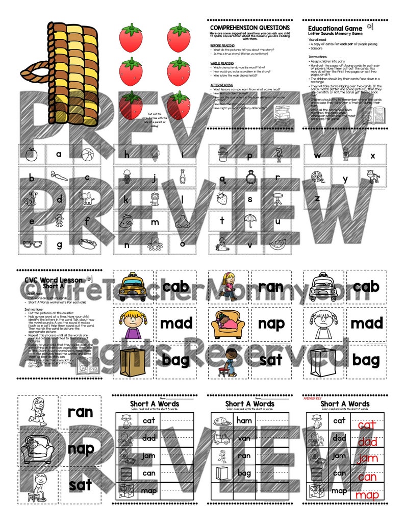 Pre-k at Home Learning Activities Week 1 | Etsy