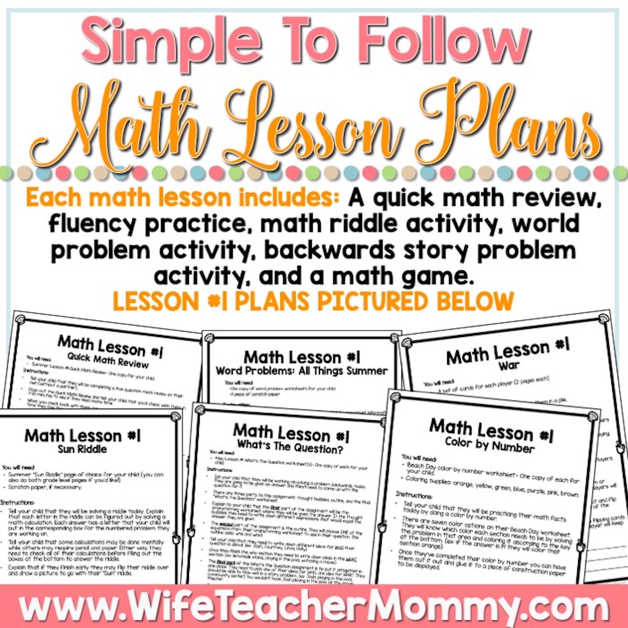 Summer Homeschool Lessons for 3rd and 4th Grades Math - Etsy